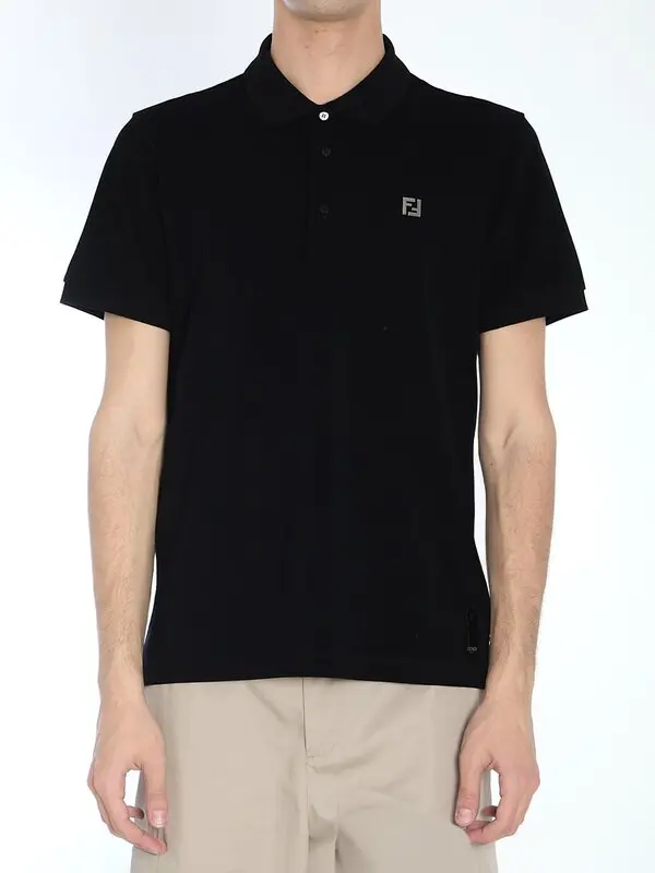 Fendi Polo Shirt Cotton - Black