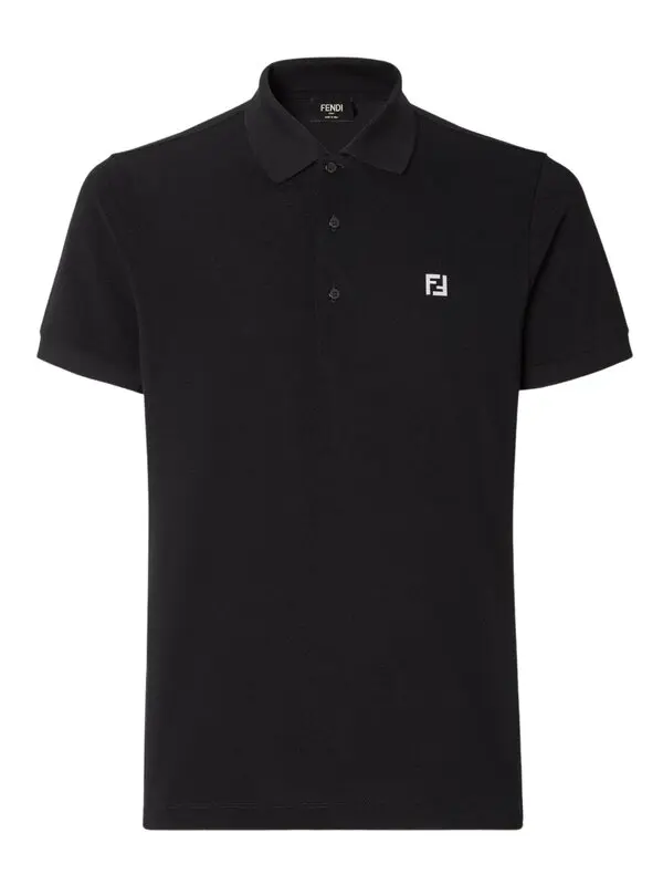Fendi Polo Shirt Cotton - Black