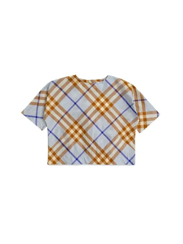 Burberry Checked Short-sleeved T-shirt - Multicolour