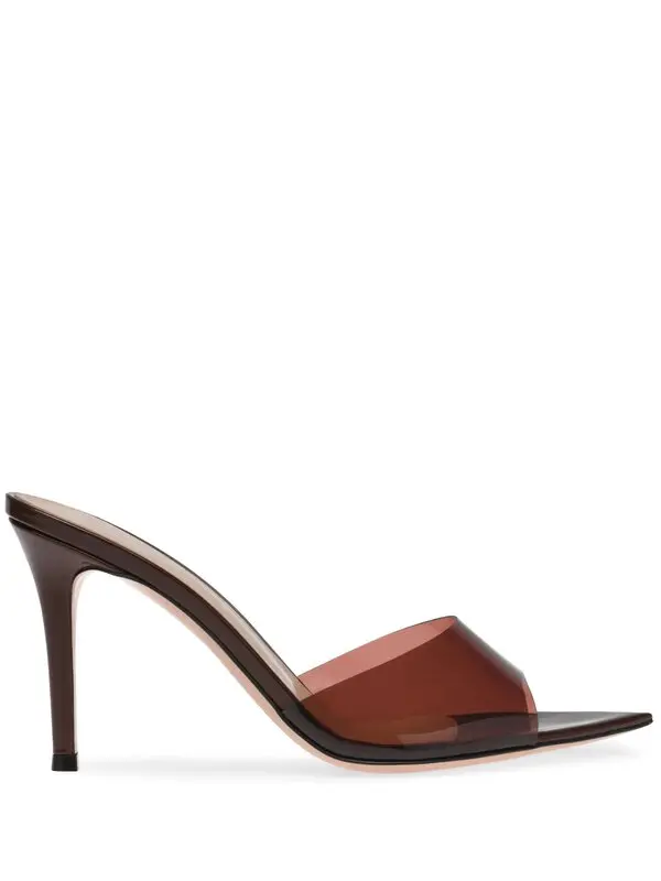 GIANVITO ROSSI Pointed Toe Plexiglass Sandals