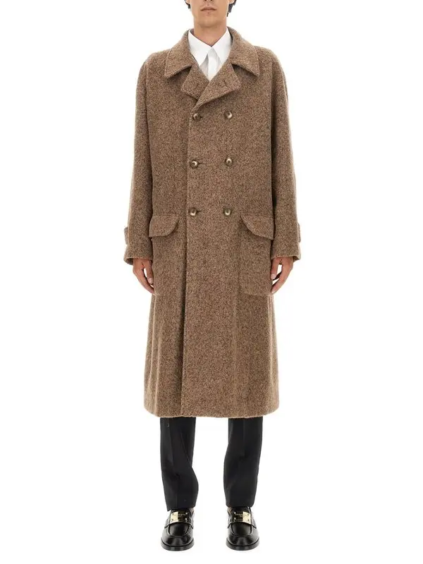 Dolce & Gabbana Double-breasted Alpaca Wool Coat