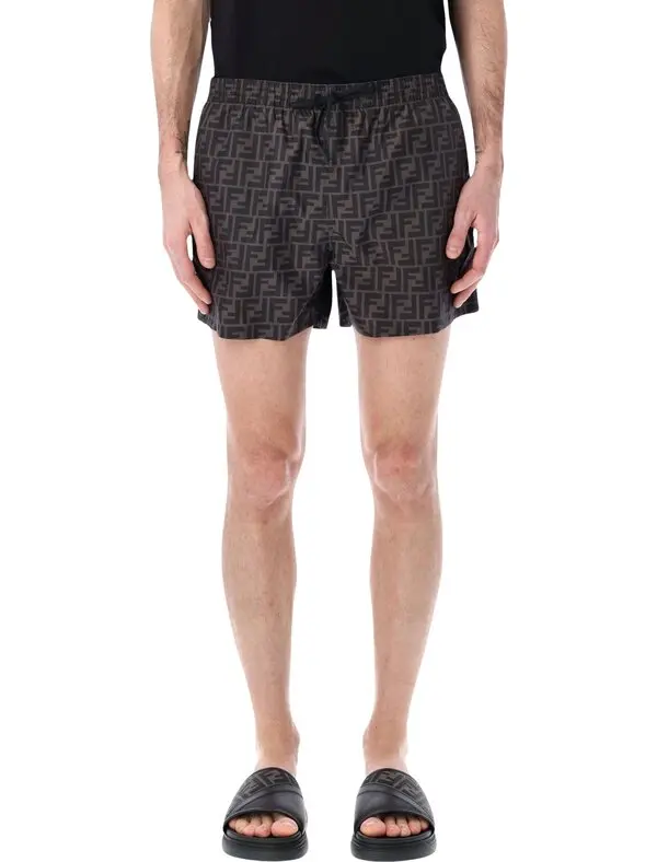 Fendi Ff Nylon Swim Trunks