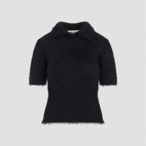 Marni Mohair Polo Shirt - Blue
