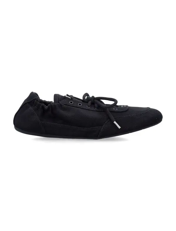 Prada Collapse" Canvas Lace-up Sneakers - Black