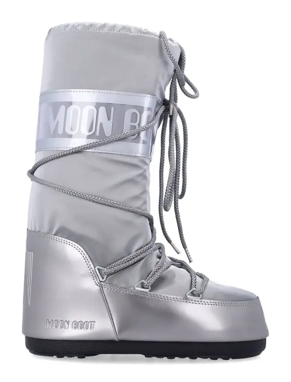 Moon Boot Icon Glance Tall Boots - Silver