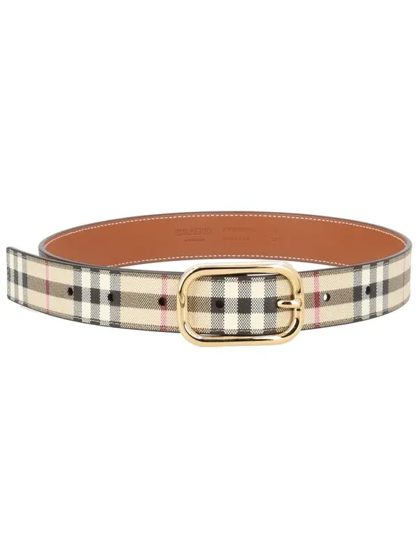 Burberry Check Belt - Beige