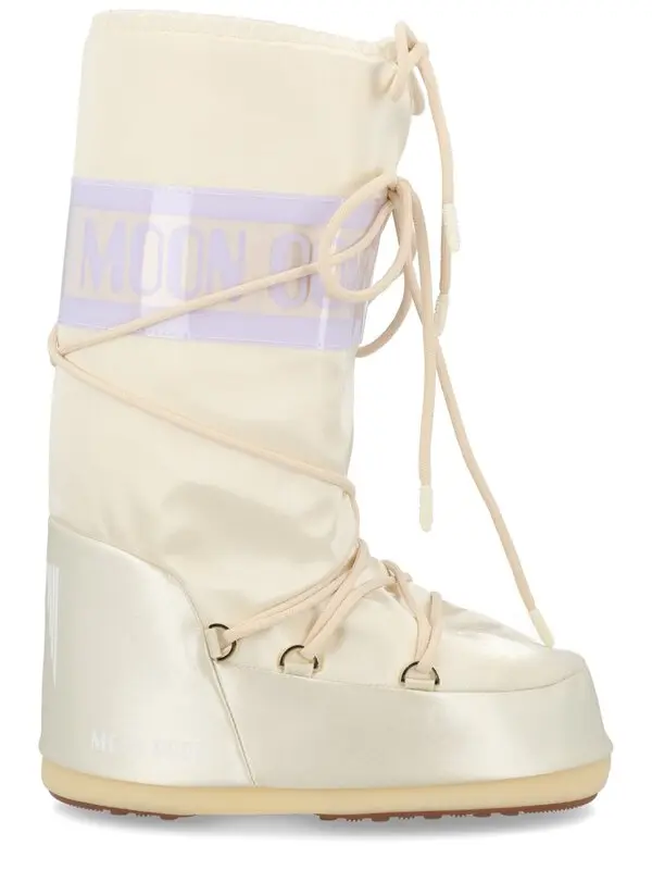 Moon Boot Icon Pearly Knee High Boots - Ivory