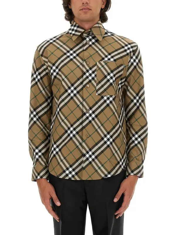 Burberry Checked Long-sleeved Shirt - Multicolour