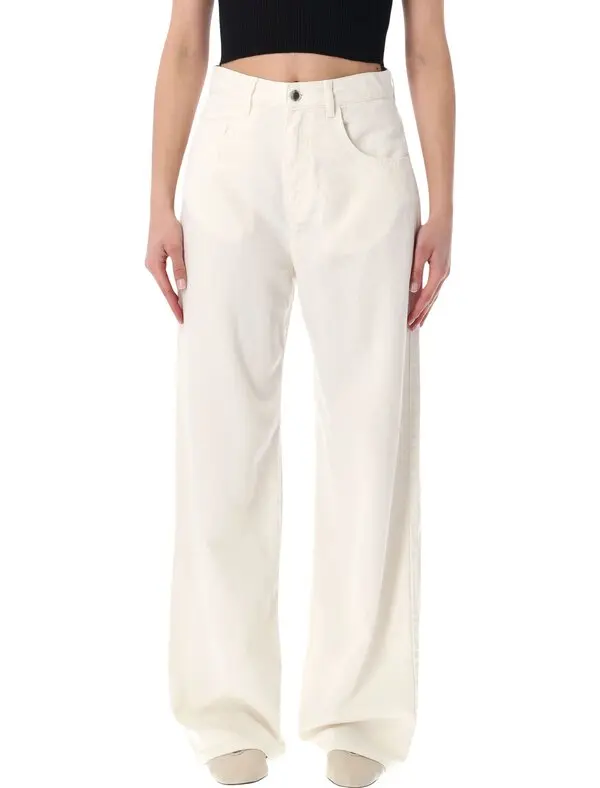 ICON DENIM LOS ANGELES Mid-rise Wide-leg Jeans - White