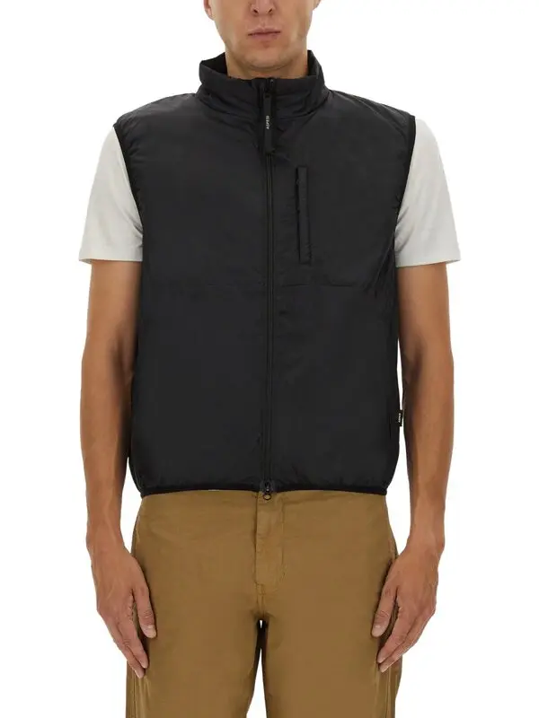 Aspesi Sleeveless Zip-up Vest - Black