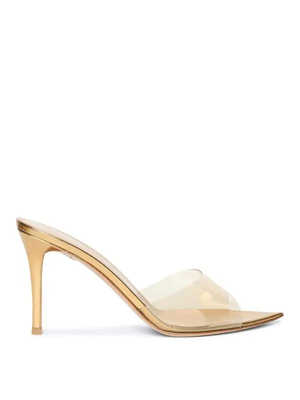 GIANVITO ROSSI Pointed Toe Plexi Band Sandals
