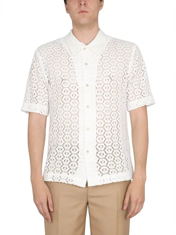 Séfr Classic Collar Button-up Shirt - Ivory