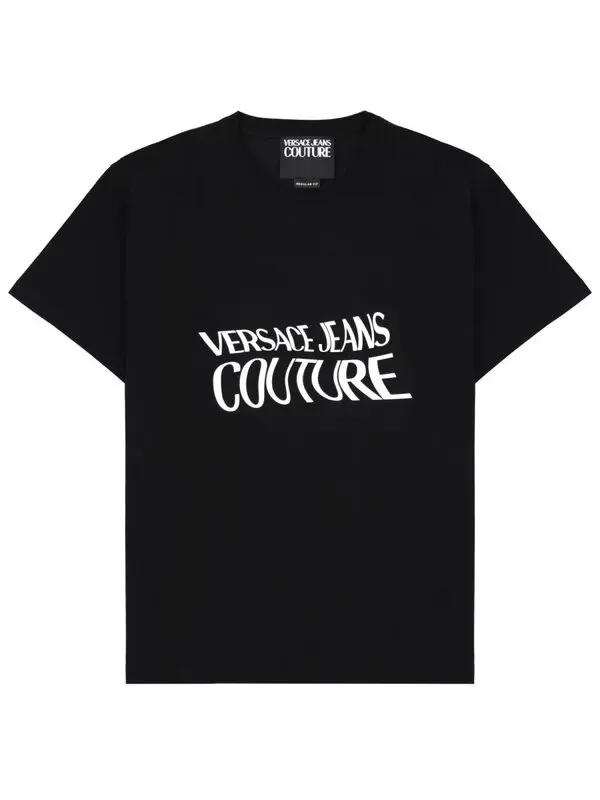 Versace Cotton Graphic T-shirt For Ss26 Collection - Black