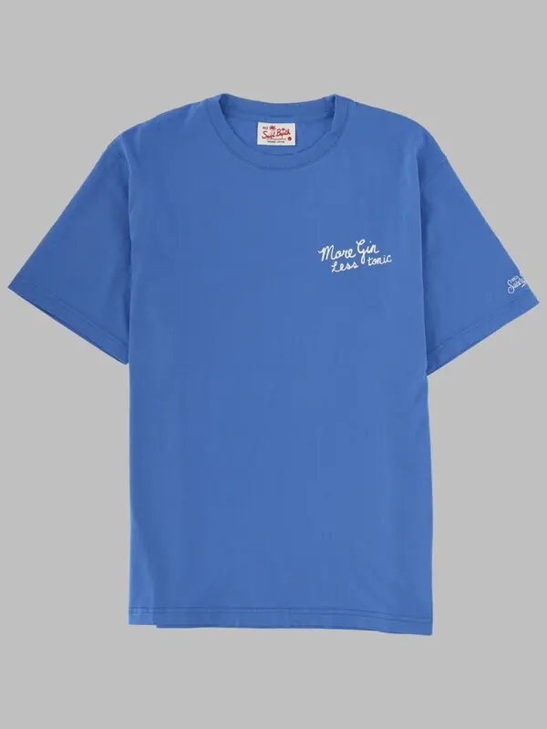 MC2 SAINT BARTH Classic Cotton T-shirt For - Blue