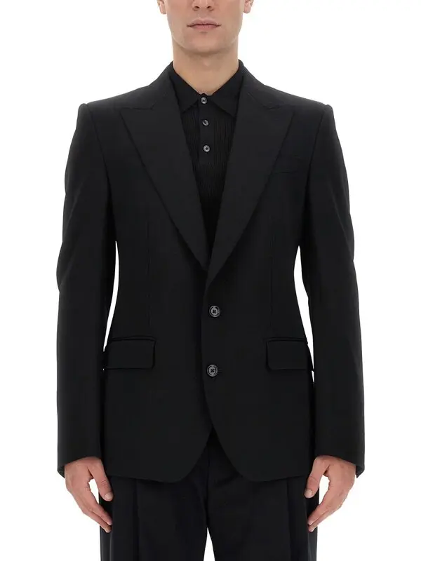 Dolce & Gabbana Single Breasted Blazer - Black