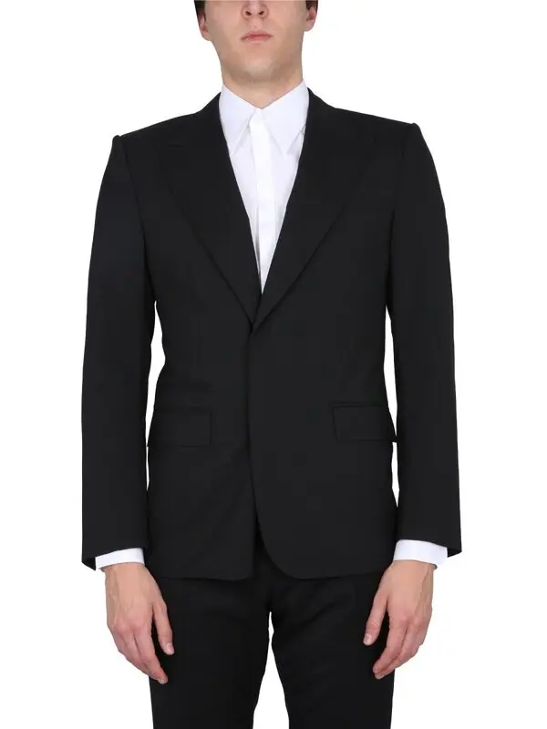 Dolce & Gabbana Single-breasted Wool Blazer With Peak Lapels