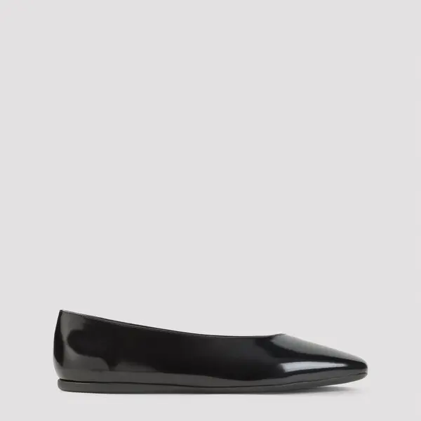 Prada Classic Calf Leather Ballerina Flats - Black