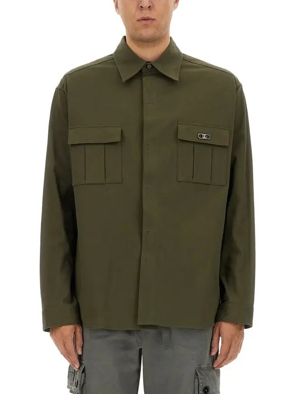 Dolce & Gabbana Cotton Shirt With Pockets - Green