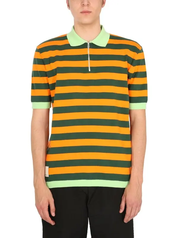 SUNNEI X ELEONORA BONUCCI Striped Knit Longsleeve Polo - Multicolour