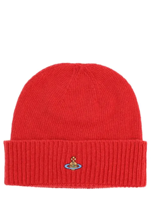 VIVIENNE WESTWOOD Cashmere Orb Beanie - Red
