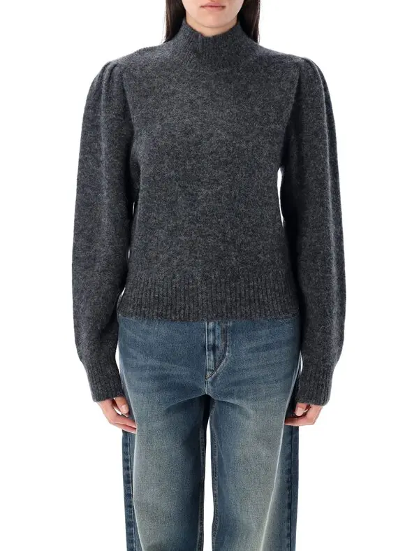 MARANT ETOILE Purdie High Neck Alpaca Blend Sweater - Grey