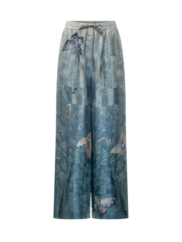 PIERRE-LOUIS MASCIA Wide-leg Paint Trousers - Blu