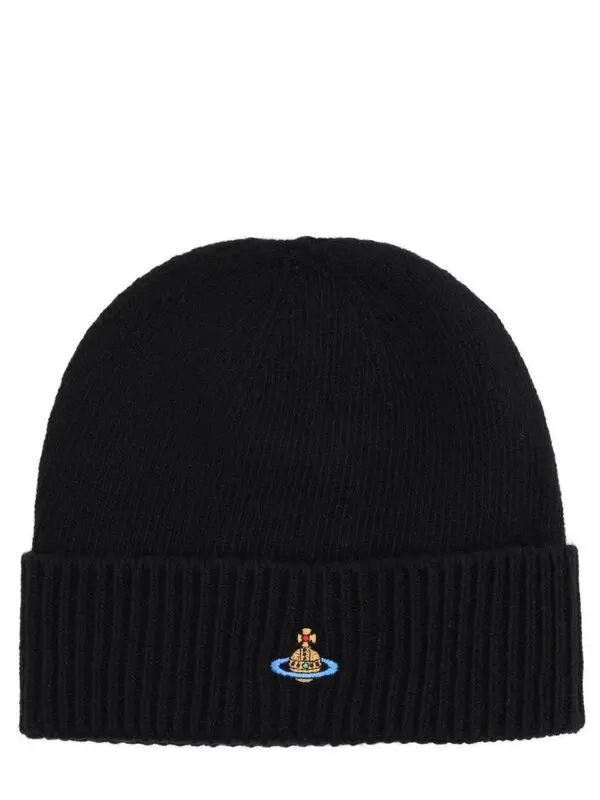 VIVIENNE WESTWOOD Cashmere Knit Beanie - Black