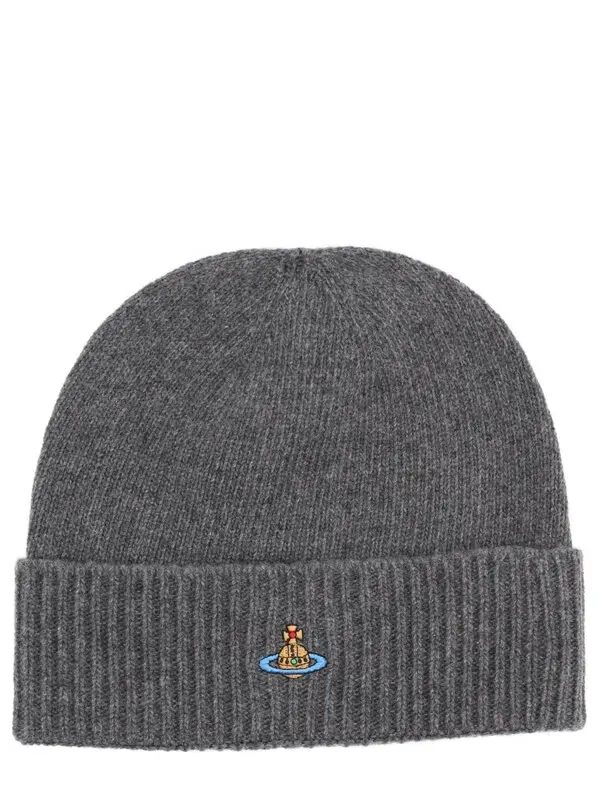 VIVIENNE WESTWOOD Cashmere Knit Beanie - Grey