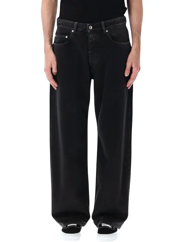 ICON DENIM LOS ANGELES Loose Fit Wide-leg Jeans - Black