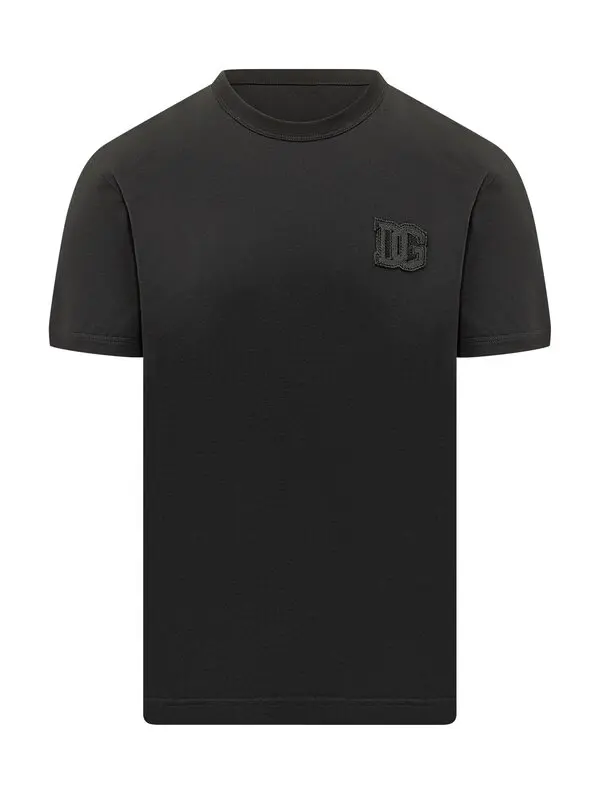 Dolce & Gabbana Embroidered Logo Giro Neck T-shirt