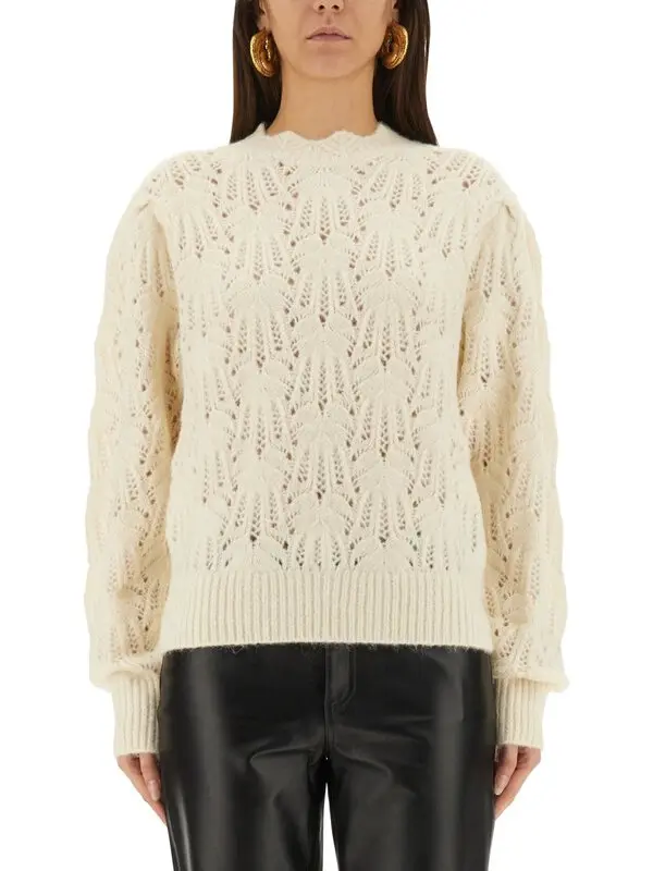 MARANT ETOILE Celestine Alpaca Blend Sweater - Ivory