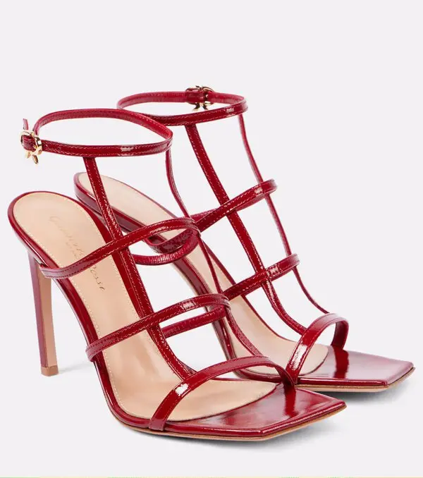 GIANVITO ROSSI Slingback Stiletto Sandals - Rouge