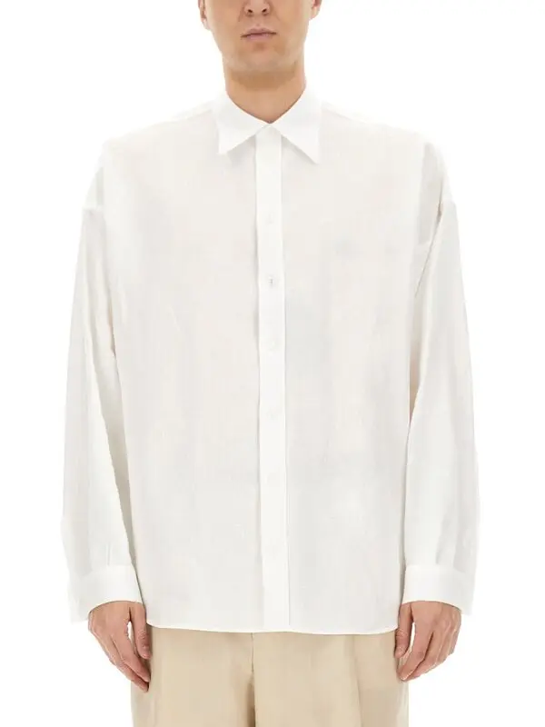 Dolce & Gabbana Long-sleeved Linen Shirt