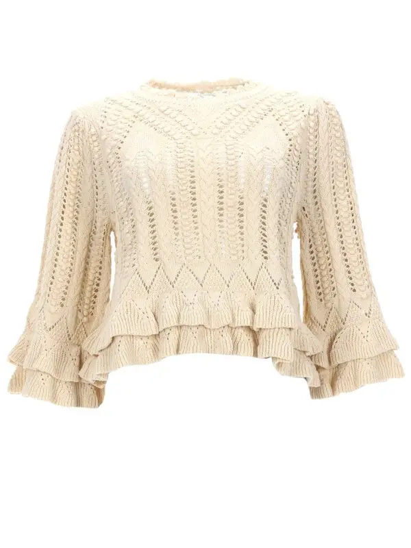 MARANT ETOILE Norma Knit Sweater With Ruffles
