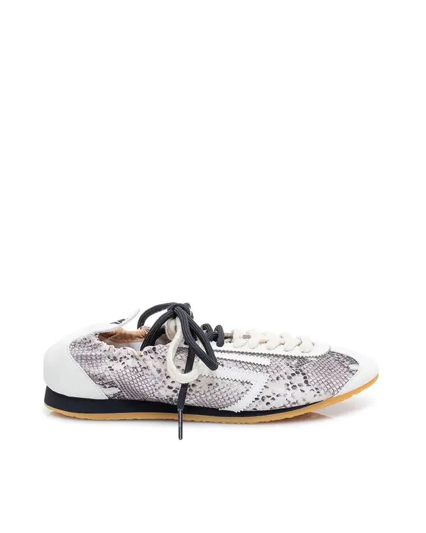 PURAAI Snake-print Lace-up Low-top Sneakers - Dancing Snake