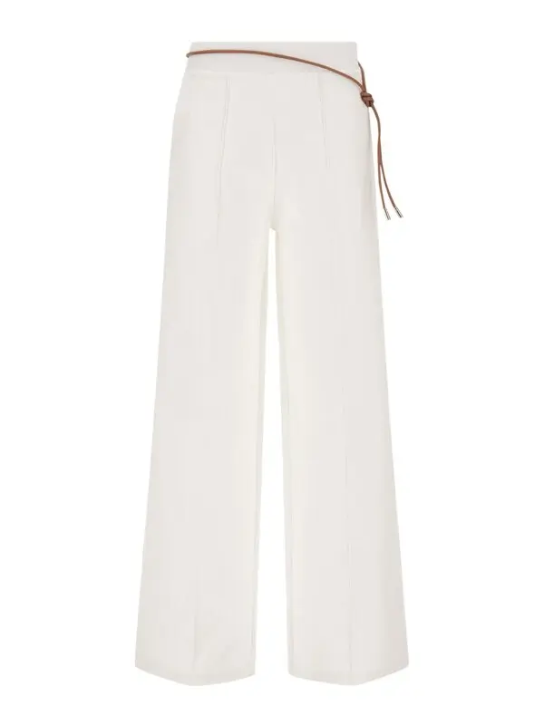 Herno Wide Leg Trousers With Belted Detail