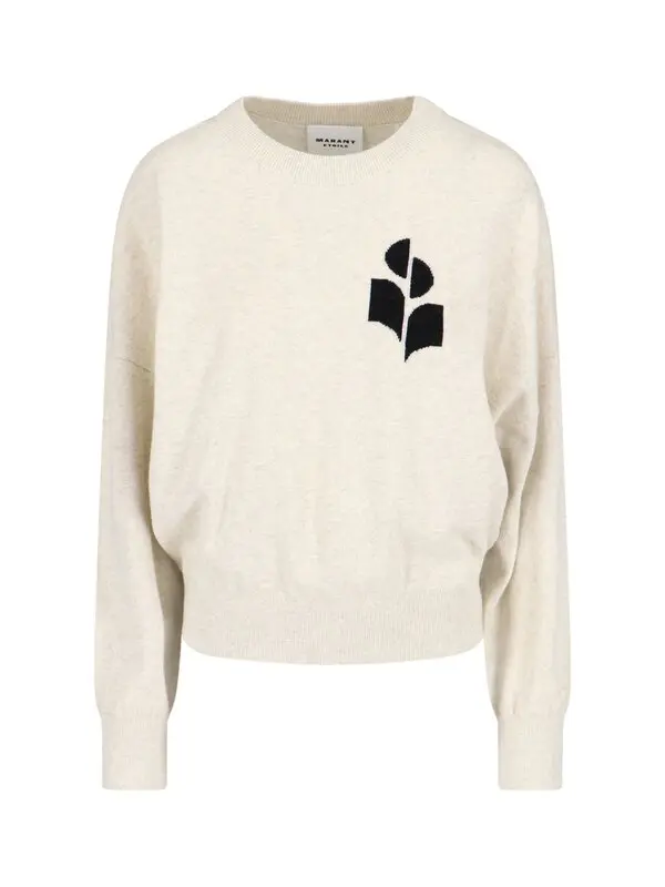 MARANT ETOILE Logo Crewneck Sweatshirt - Grey