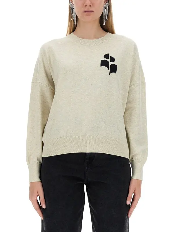 MARANT ETOILE Logo Crewneck Sweatshirt - Grey