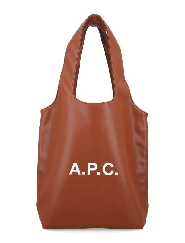 A.p.c. Ninon Mini Tote Handbag - Huzelnut