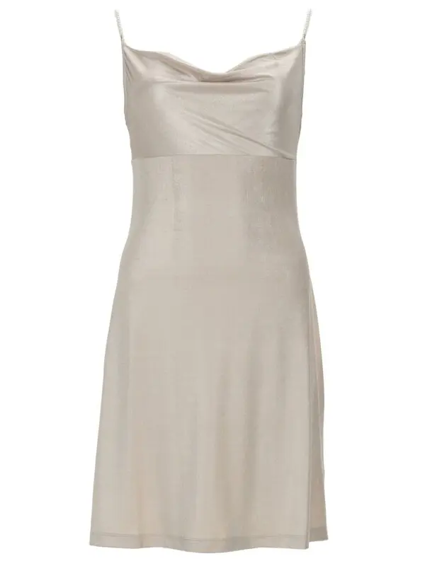 Versace Cowl Neck Slip Dress - Ivory