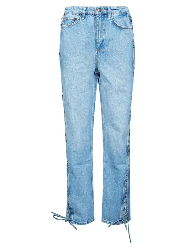 ROTATE BY BIRGER CHRISTENSEN Twisted Lacing Jeans - Blu