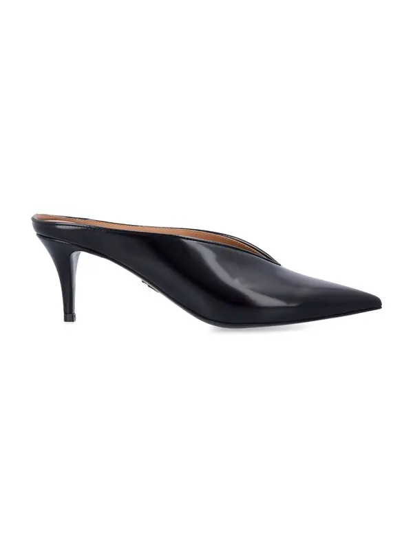 Stella McCartney Pointed-toe Sculptural Heel Mule Pumps - Black