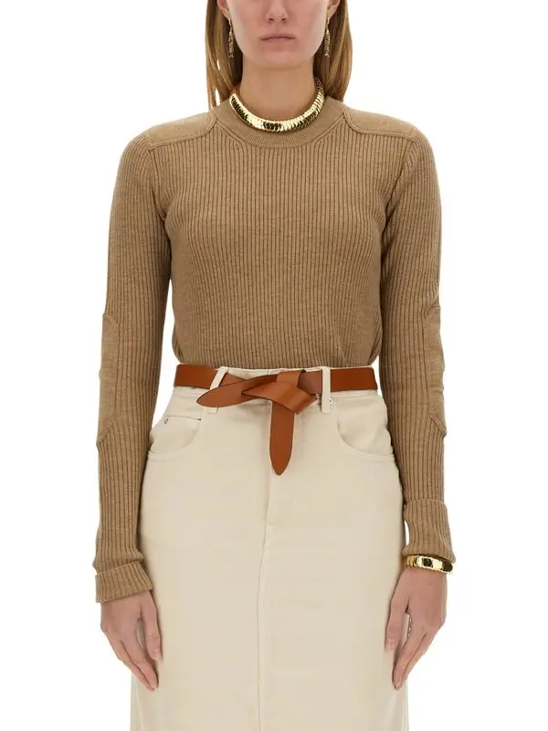 MARANT ETOILE Gabyne" Ribbed Knit T-shirt