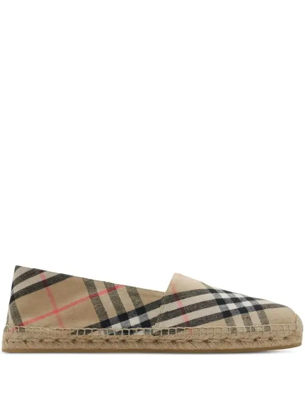 Burberry Checked Espadrille Sandals - Sandcheck