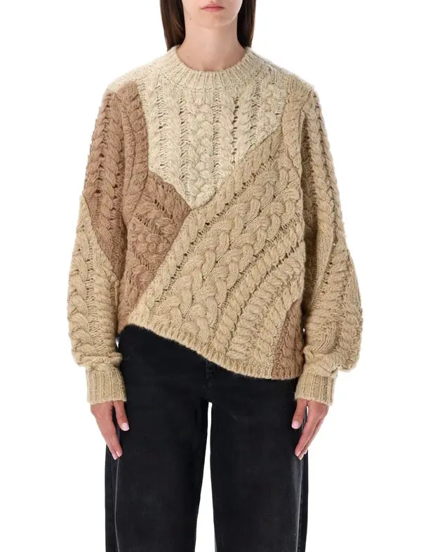MARANT ETOILE Multicolor Acrylic Blend Sweater - Beige