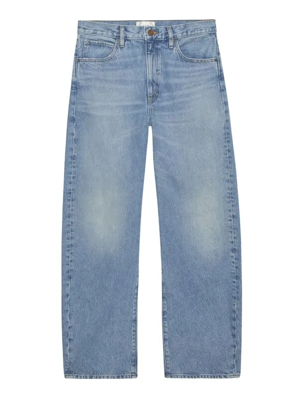 FRAME High-waisted Straight Leg Jeans - Light Denim