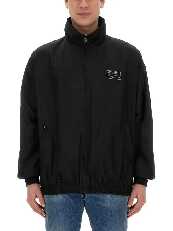 Dolce & Gabbana Zip-up Hooded Jacket - Black