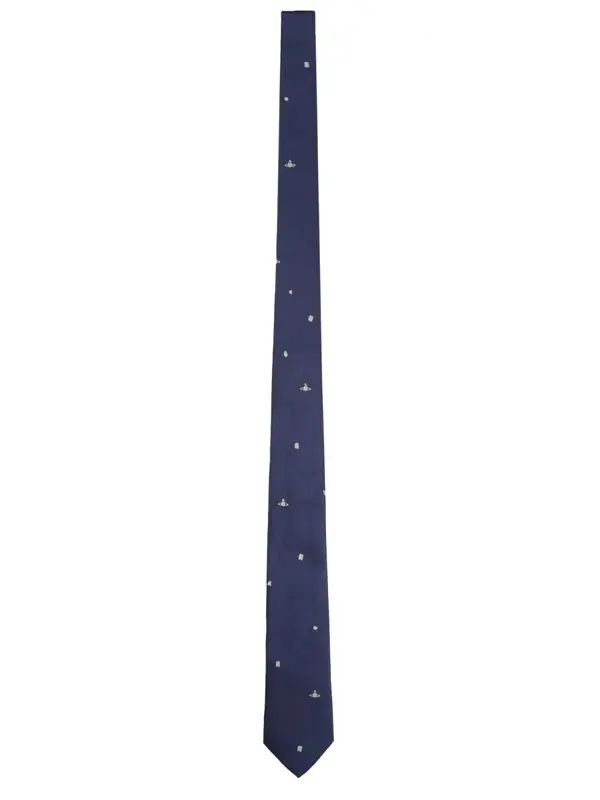 VIVIENNE WESTWOOD Elegant Silk Tie For - Blue
