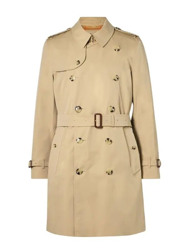 Burberry Double-breasted Belted Trench Coat - Beige