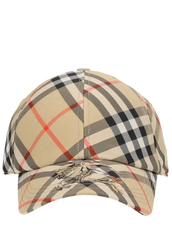 Burberry Check Baseball Cap - Beige